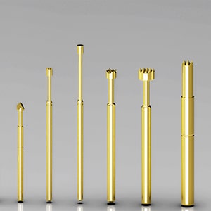 Spring contact probes and RF contact solutions